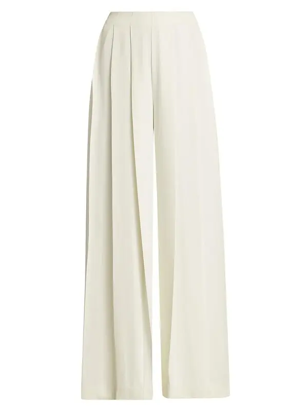 L'Agence Nova Pleat Straight-leg Pants - Ivory