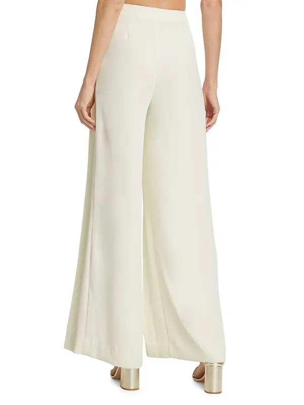 L'Agence Nova Pleat Straight-leg Pants - Ivory