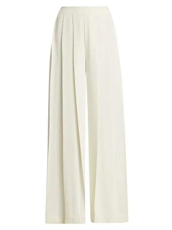 L'Agence Nova Pleat Straight-leg Pants - Ivory