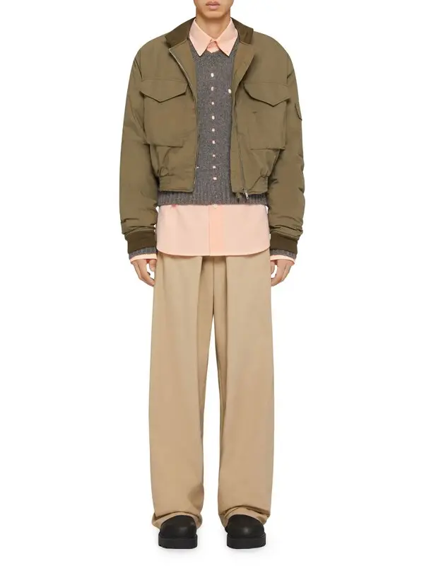 Givenchy Extra Wide Chino Pants In Canvas