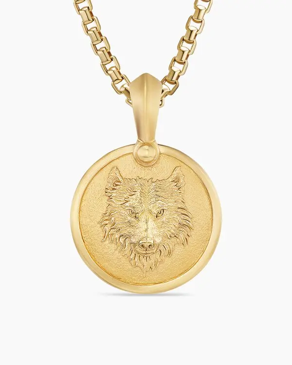 David Yurman Petrvs® Wolf Amulet In 18k Yellow Gold - All 18k Yellow Gold