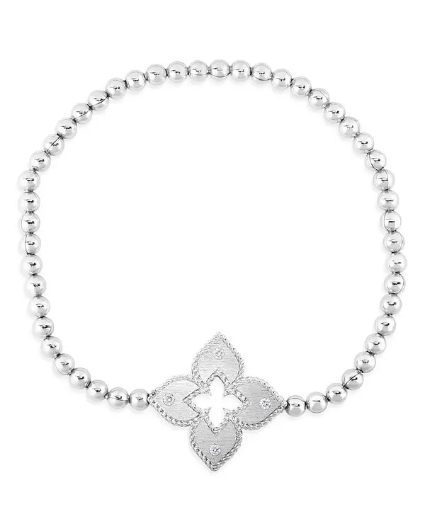 Roberto Coin 18k Gold Venetian Princess Diamond Bracelet - White