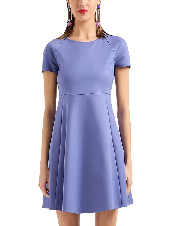 Short Sleeve Fit And Flare Dress