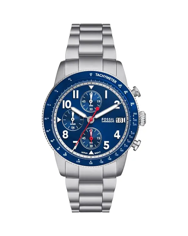 Fossil Sport Tourer Chronograph, 42mm - Blue/silver