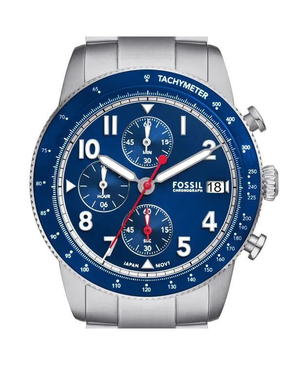 Fossil Sport Tourer Chronograph, 42mm - Blue/silver