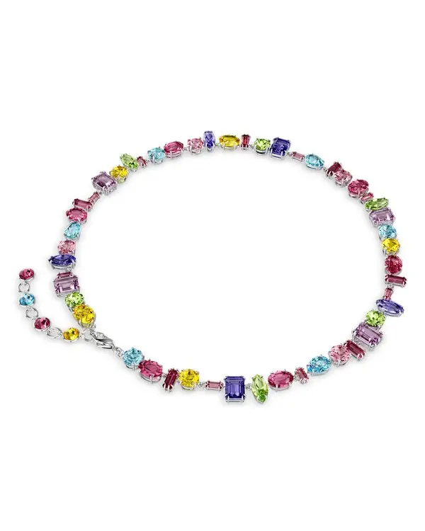 SWAROVSKI Gema Crystal Necklace Rhodium Plated