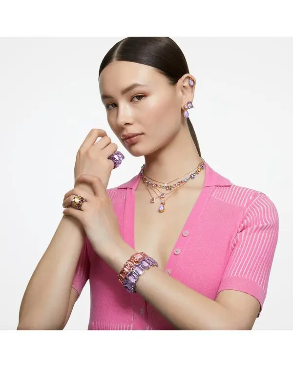 SWAROVSKI Gema Crystal Necklace Rhodium Plated