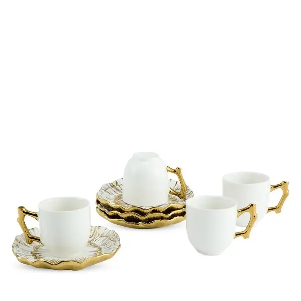 Michael Aram Anemone 2 Piece Demitasse Set