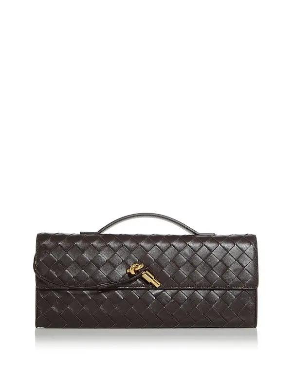 Bottega Veneta Andiamo Intrecciato Leather Clutch - Fondant Leather
