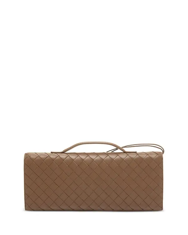 Bottega Veneta Andiamo Intrecciato Leather Clutch - Pinecone Leather