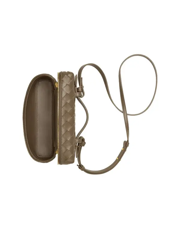 Bottega Veneta Intrecciato Leather Vanity Case - Pinecone/gold