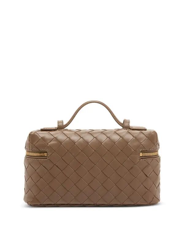 Bottega Veneta Intrecciato Leather Vanity Case - Pinecone/gold