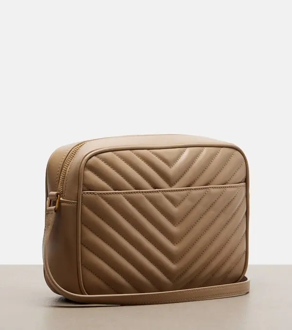 Saint Laurent Lou Quilted Leather Camera Bag - Beige
