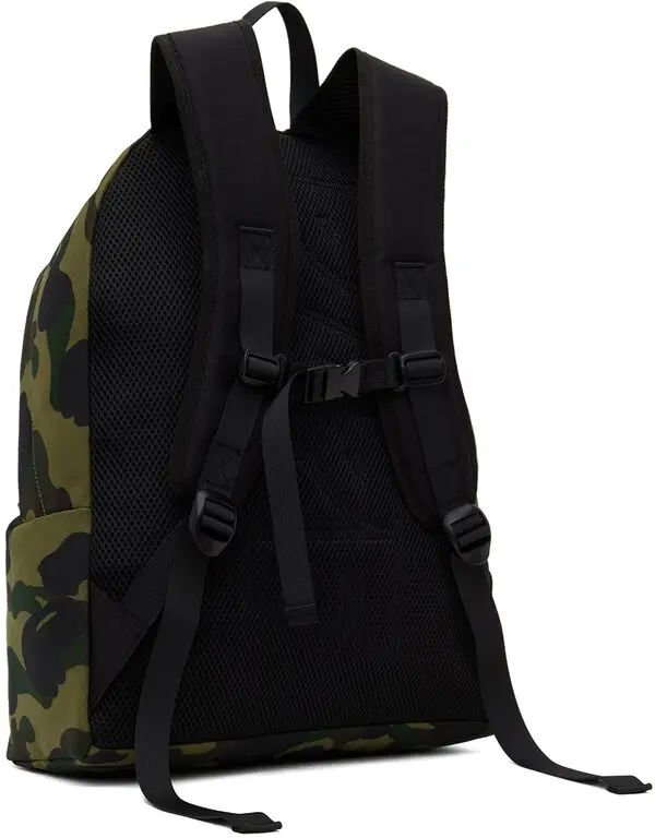 A BATHING APE Khaki 1st Camo Cordura Day Backpack - Green