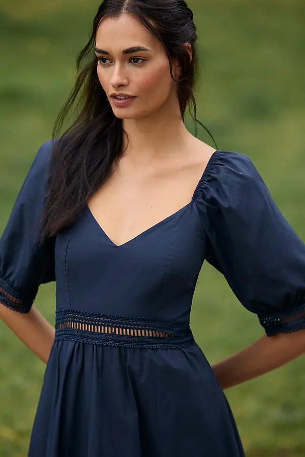Peixoto Isabella Midi Dress - Navy