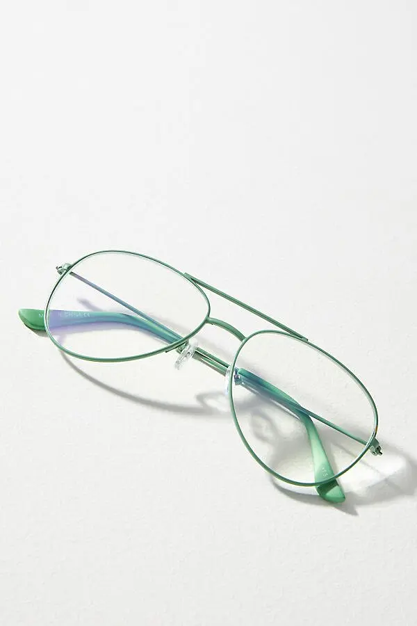 Anthropologie Matte Aviator Glasses In Green - 27% Off  display picture 3