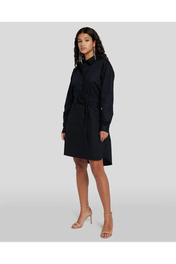 7 for all mankind shirt dress 7 For All Mankind Denim Lustre Shirt Dress In Volcan In Blue - 50% Off