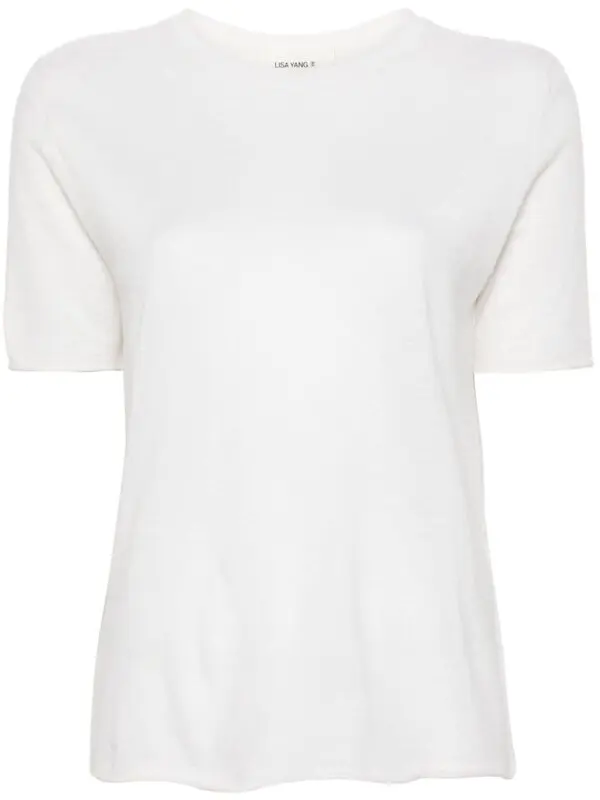 LISA YANG Ari Cashmere T-shirt - Neutrals