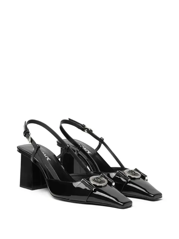 Versace Medusa Head Leather Pumps