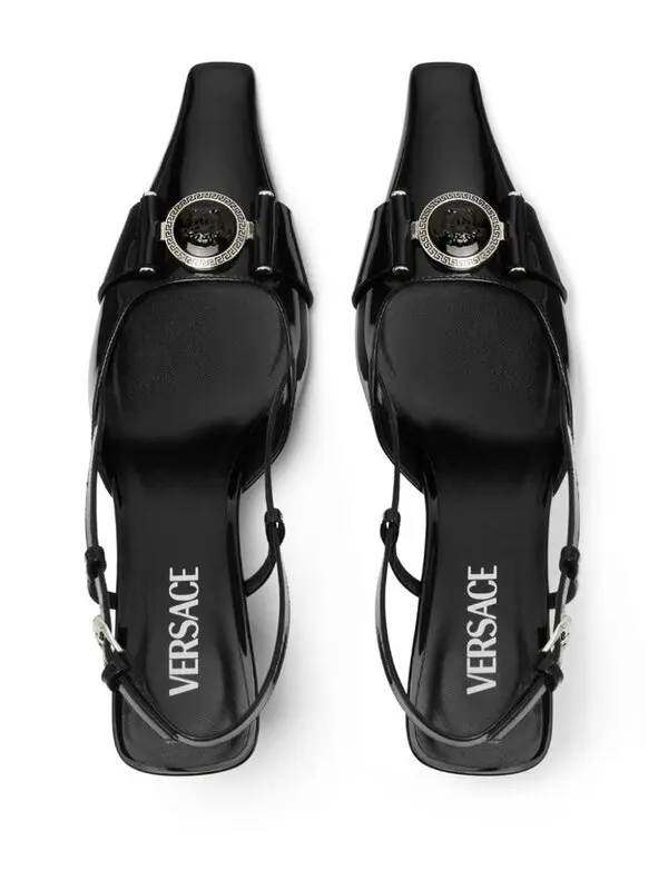 Versace Medusa Head Leather Pumps