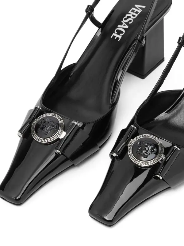 Versace Medusa Head Leather Pumps