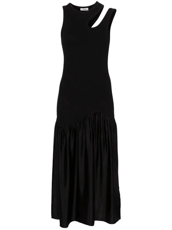 Sandro Olane Ribbed-knit Maxi Dress
