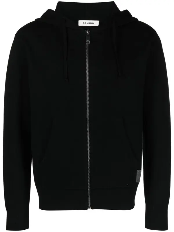 Sandro Zip-up Long-sleeved Hoodie