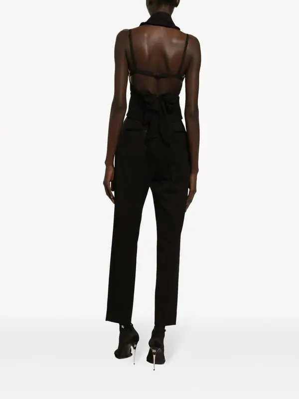 Dolce & Gabbana Floral-appliqué Silk Scarf Top