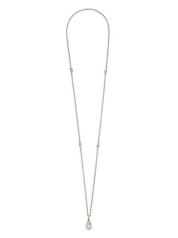 Dolce & Gabbana Faux-pearl Pendant Necklace - Silver