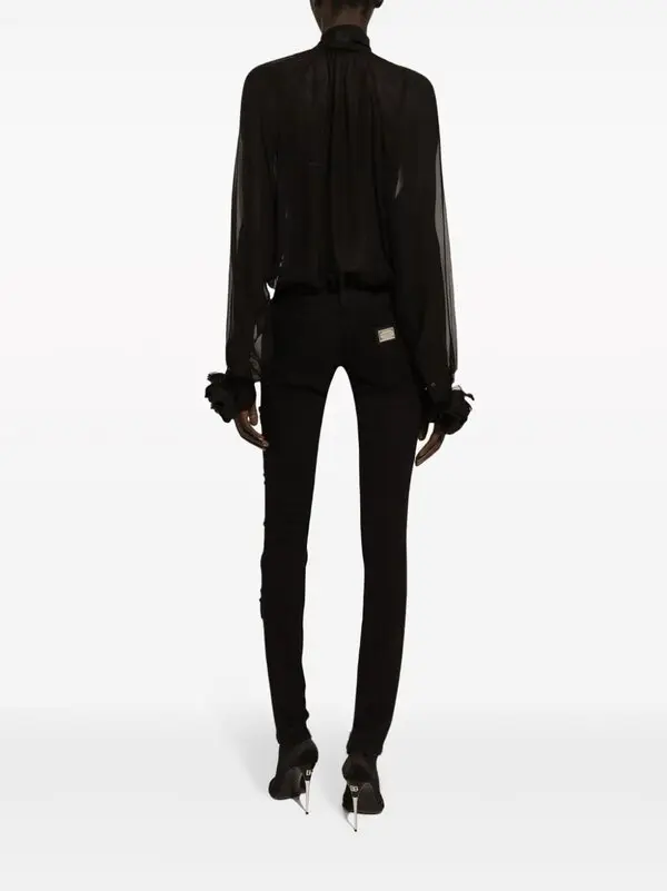 Dolce & Gabbana Floral-appliqué Blouse