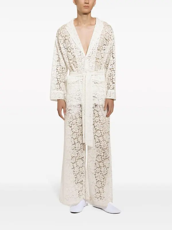 Dolce & Gabbana Wide-leg Floral-lace Trousers