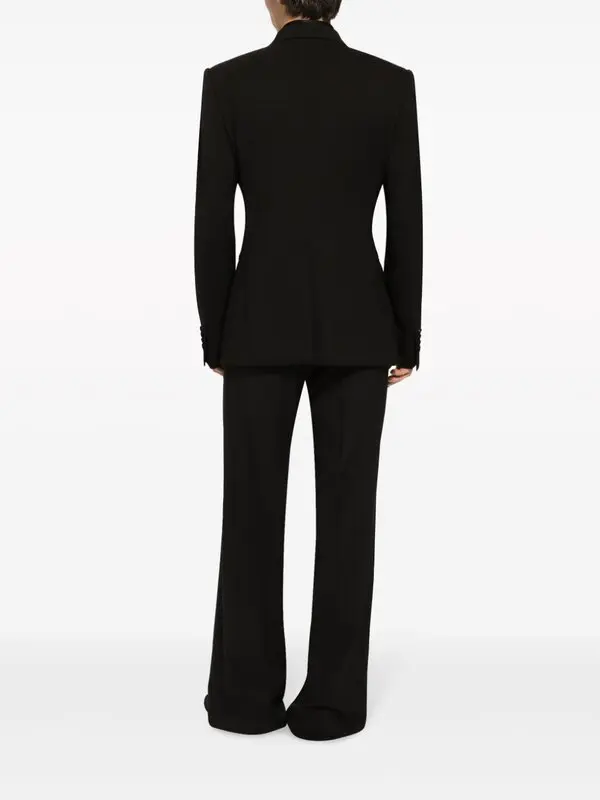 Dolce & Gabbana Straight-leg Wool Trousers - Black