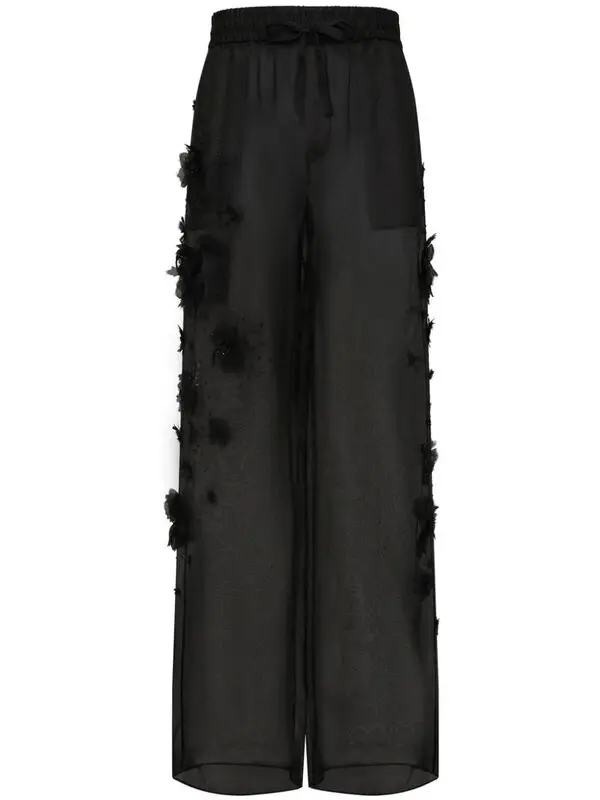Dolce & Gabbana Floral-appliqué Trousers