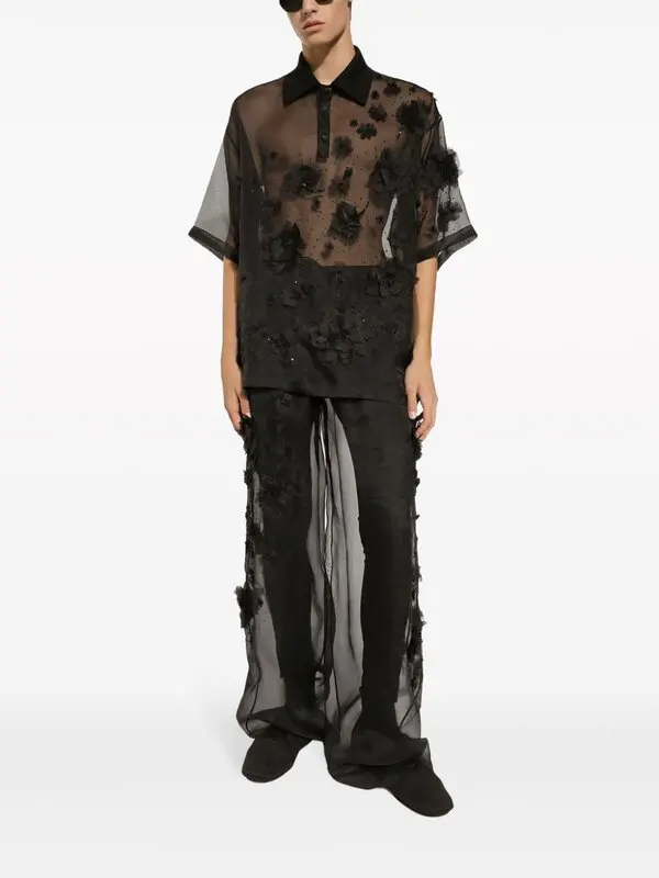 Dolce & Gabbana Floral-appliqué Trousers