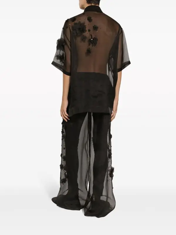 Dolce & Gabbana Floral-appliqué Trousers