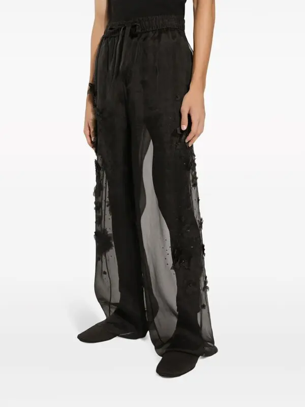 Dolce & Gabbana Floral-appliqué Trousers
