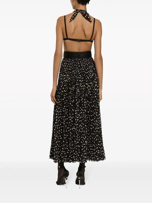 Dolce & Gabbana Polka Dot Halterneck Dress