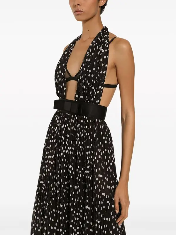 Dolce & Gabbana Polka Dot Halterneck Dress