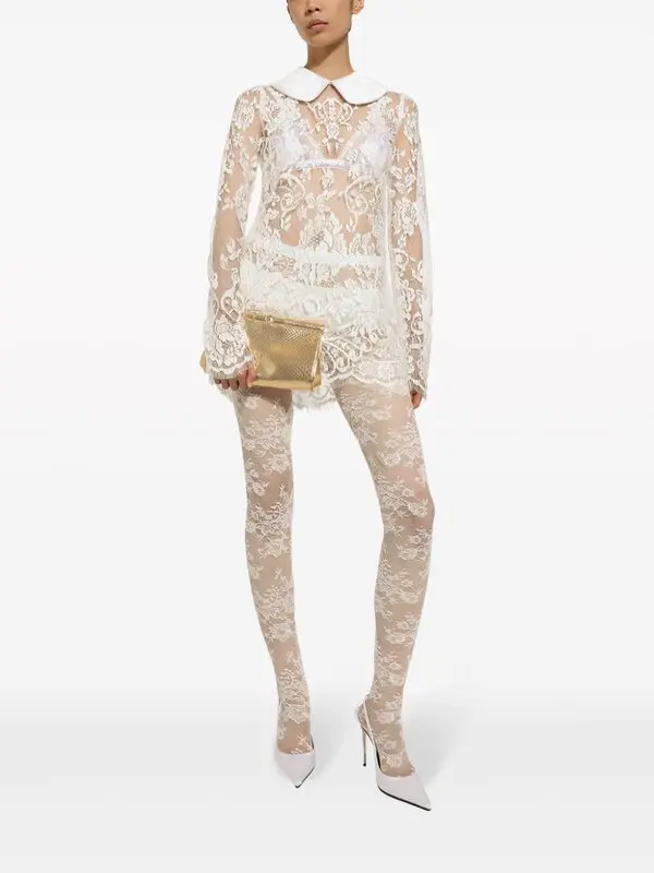 Dolce & Gabbana Floral Lace Tights