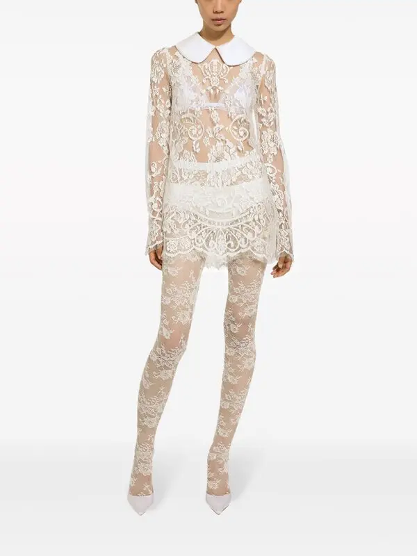 Dolce & Gabbana Floral Lace Tights