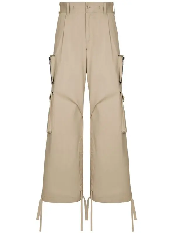 Dolce & Gabbana Wide-leg Cargo Trousers - Neutrals