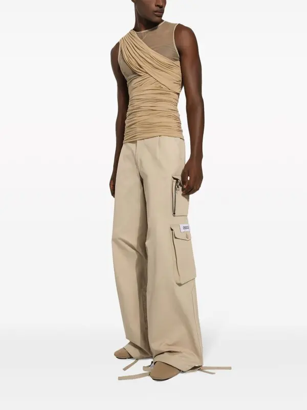 Dolce & Gabbana Wide-leg Cargo Trousers - Neutrals
