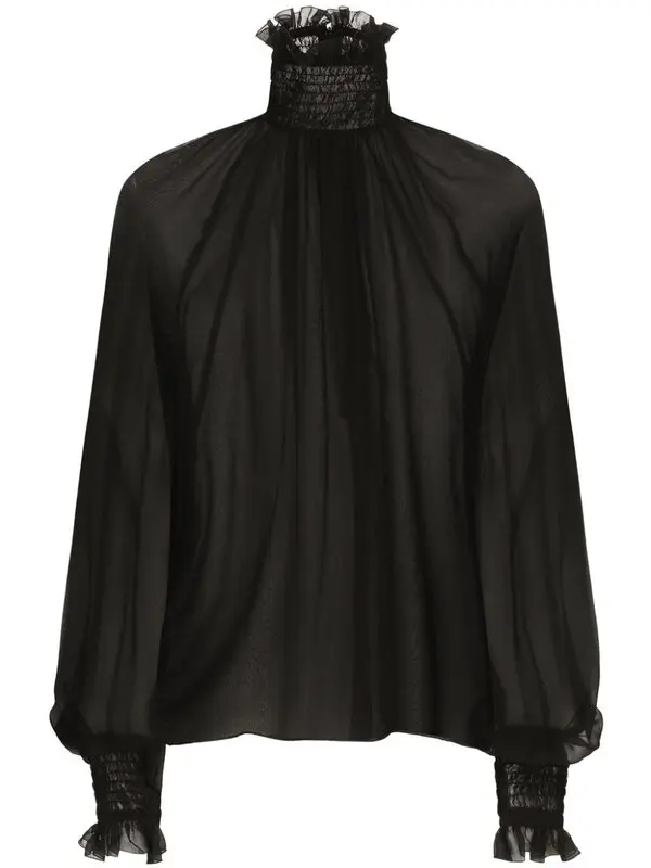 Dolce & Gabbana High-neck Silk Blouse