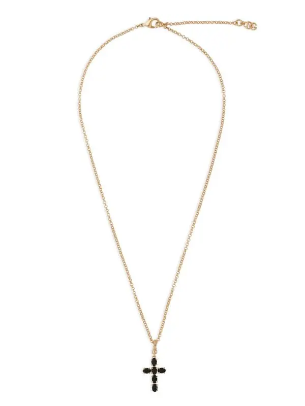 Dolce & Gabbana Cross Charm Chain Necklace - Gold