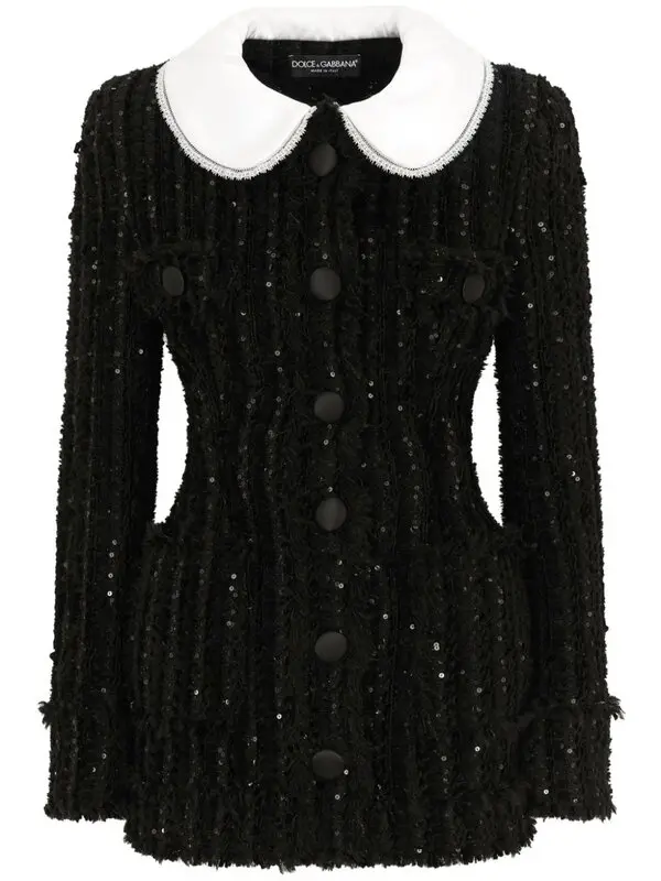 Dolce & Gabbana Sequinned Tweed Jacket