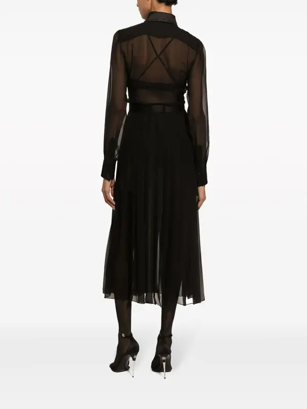 Dolce & Gabbana Floral-appliqué Silk-blend Dress