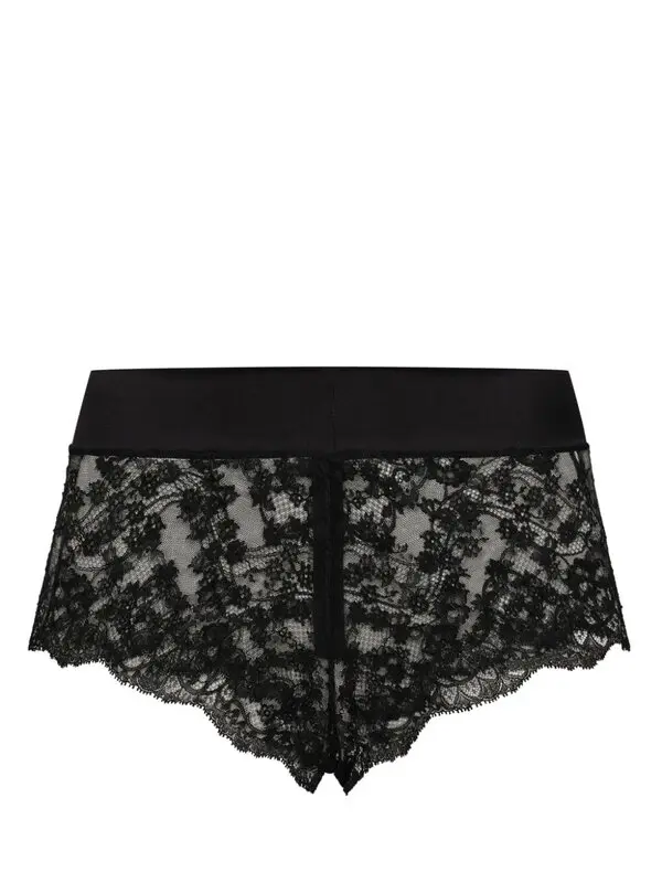 Dolce & Gabbana Floral-lace Briefs - Black