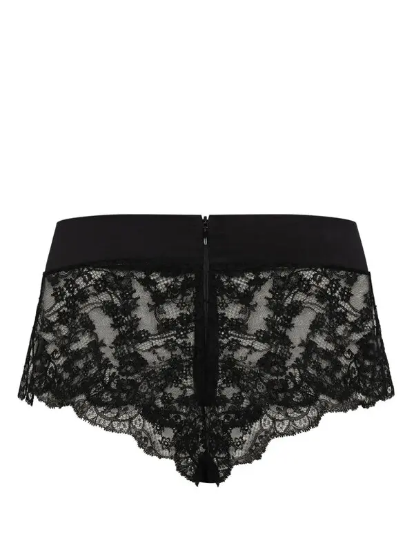 Dolce & Gabbana Floral-lace Briefs - Black