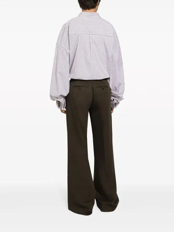 Dolce & Gabbana Oversized Striped Cotton-poplin Shirt - White