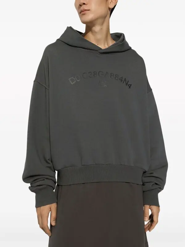 Dolce & Gabbana Logo-print Hoodie - Grey